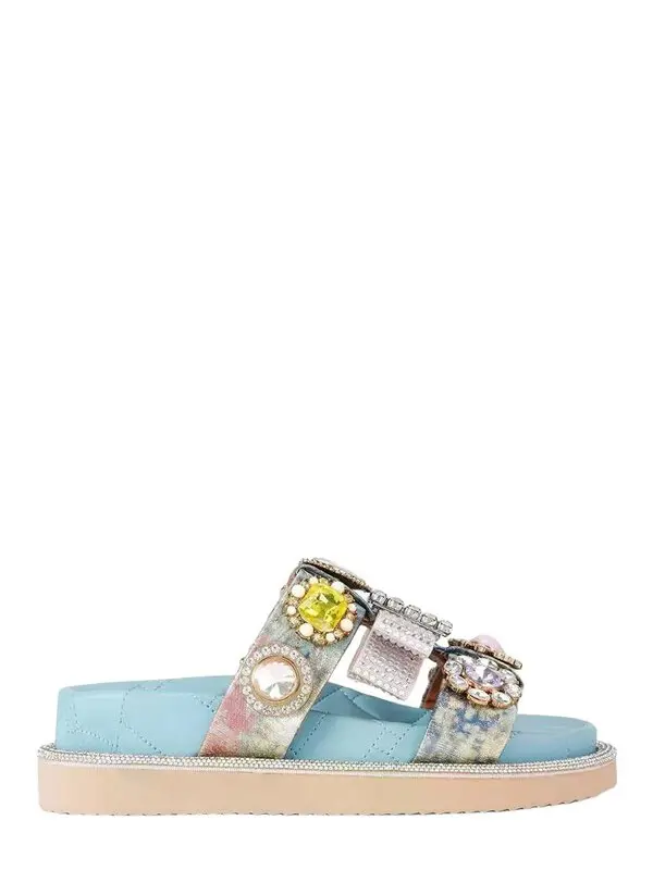 Kurt Geiger Ornate Orson Crystal-embellished Sandals - Blue