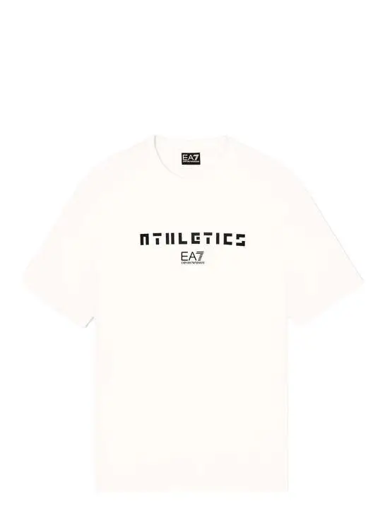Emporio Armani Stretch Cotton-blend T-shirt With Print - White