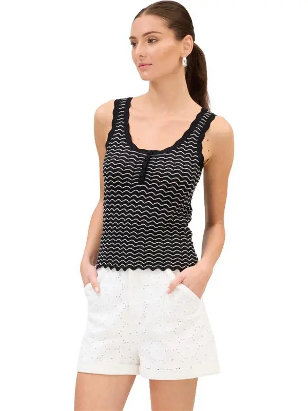 Allison Arielle Knit Tank - Black