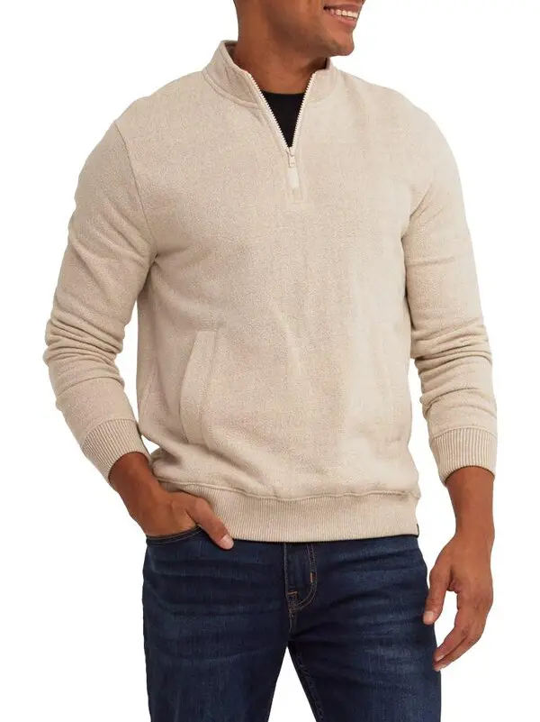 THREADS 4 THOUGHT Eco Fleece Quarter Zip - Bone