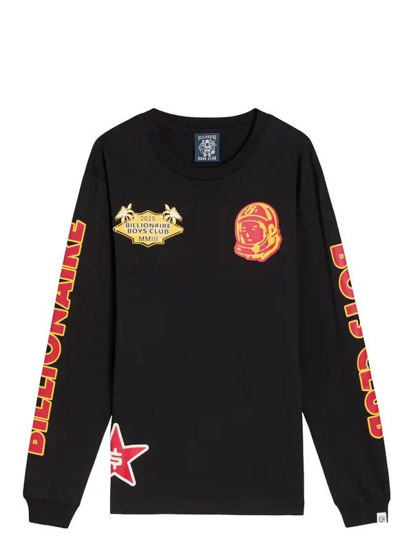 BILLIONAIRE BOYS CLUB Appliquéd Cotton T-shirt - Black