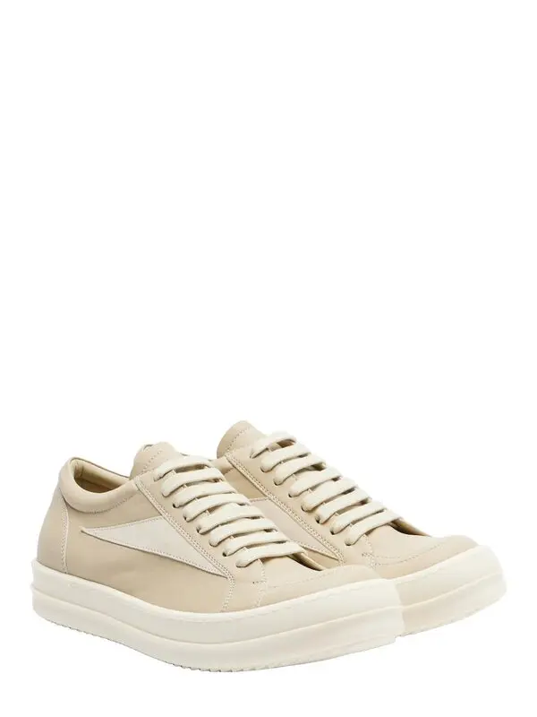 Rick Owens Vintage Leather Sneakers - Beige