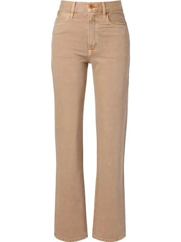 SLVRLAKE London High-rise Straight Jeans - Beige