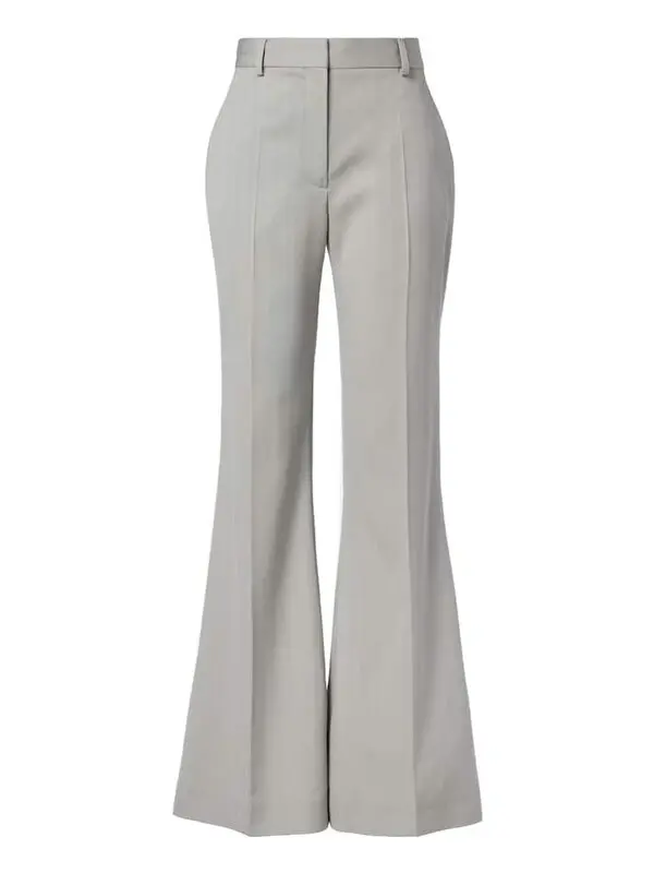 Stella McCartney Striped Wool Bootcut Trousers - Grey