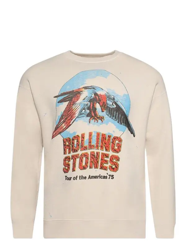 MadeWorn Rolling Stones Classic Crew Sweatshirt Tan - Sand