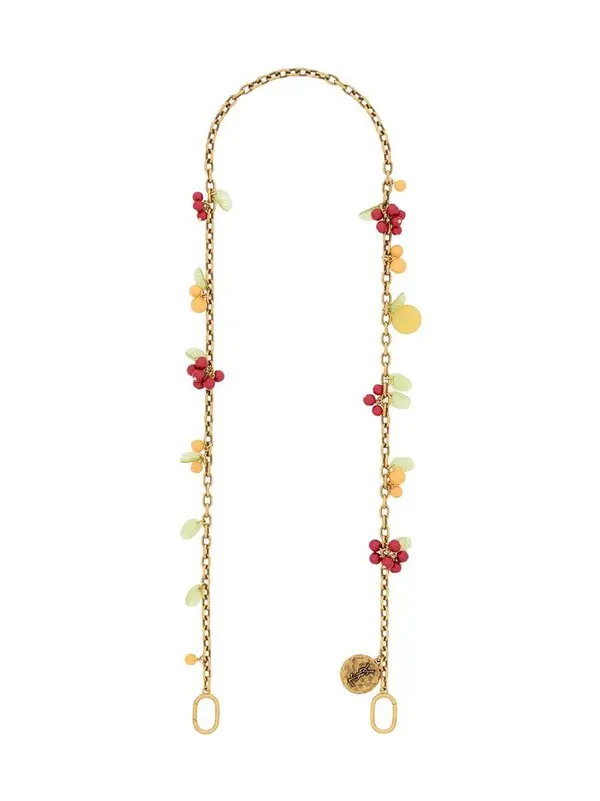 Saint Laurent Cherry Charms Chain - Gold