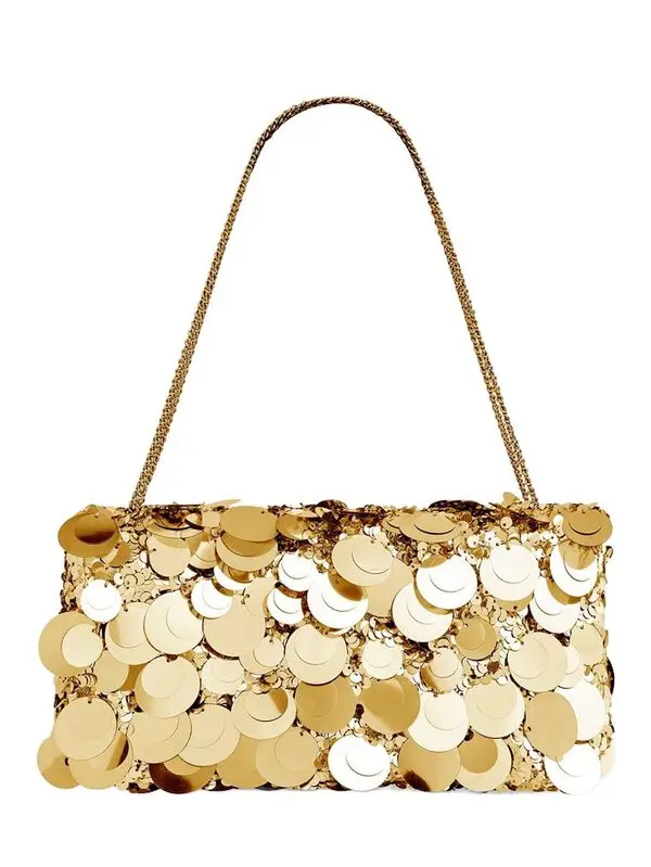 Rabanne Sparkle Baguette Bag - Gold