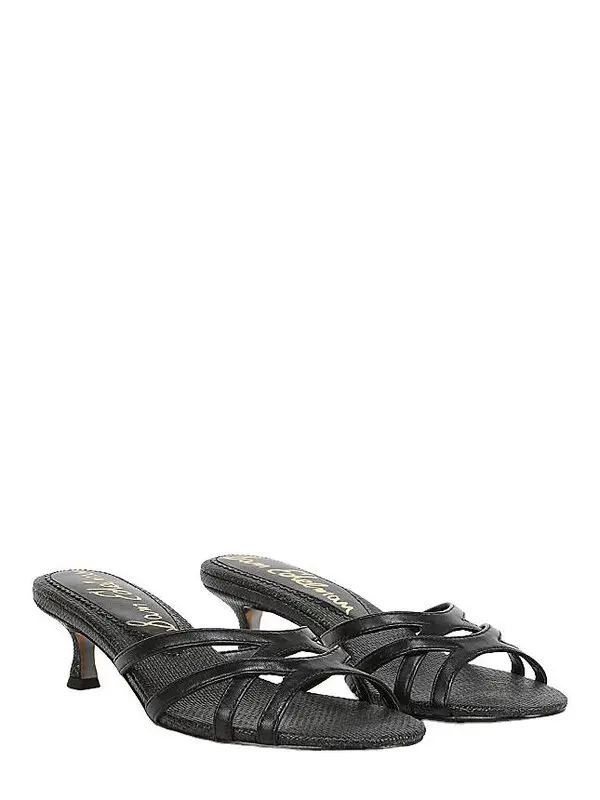Sam Edelman Camille Strappy Heeled Mule Sandals - Black