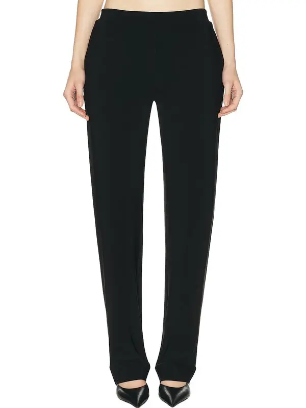 Norma Kamali Flat Front Pant - Black