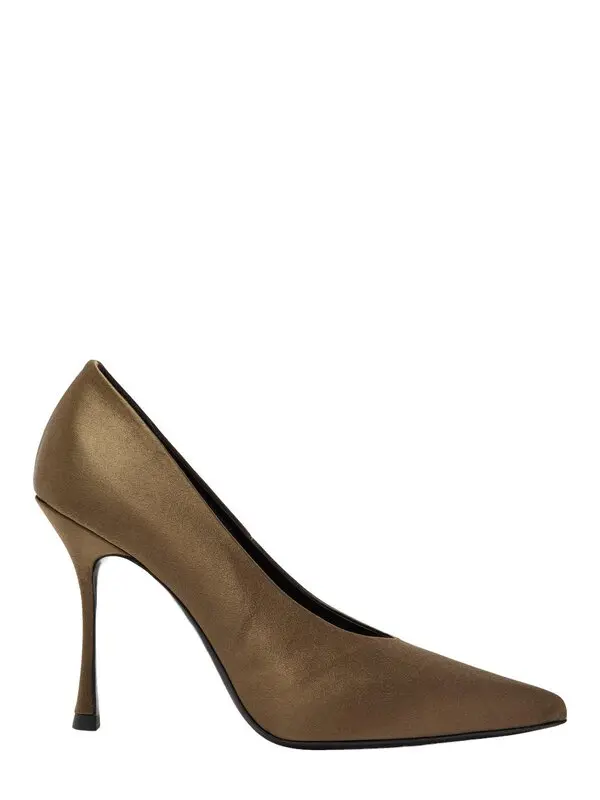 JUDE Kiss 105 Silk Pumps - Khaki