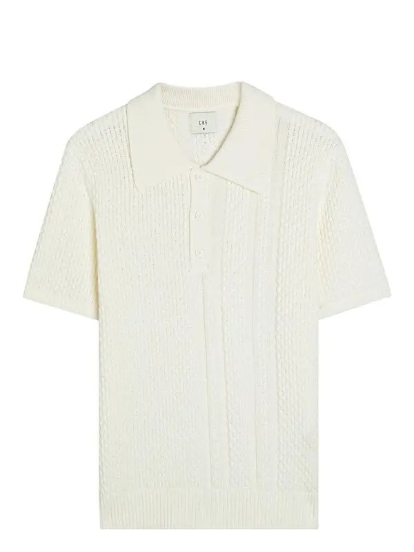 CHE Santino Cotton-knit Polo Shirt - Ecru