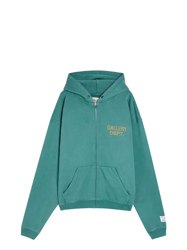 GALLERY DEPT. Hooded Cotton Sweatshirt - Teal