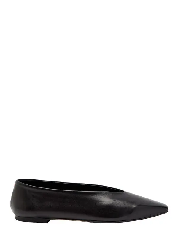 AeydĒ Betty Leather Ballet Flats - Black