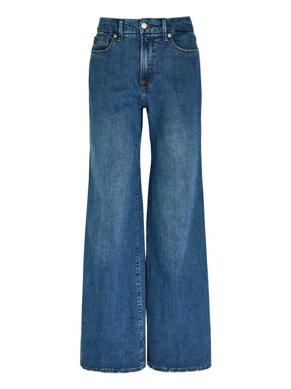 Good American Good Skate Wide-leg Jeans - Indigo
