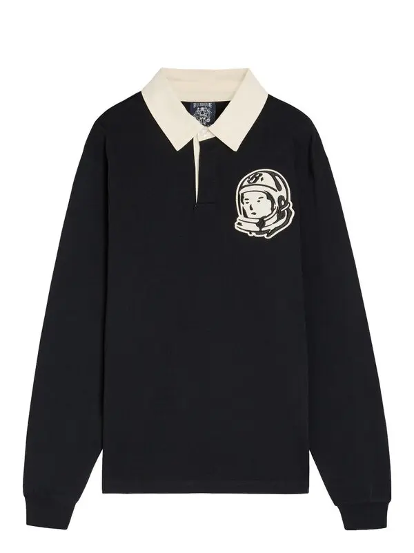 BILLIONAIRE BOYS CLUB Appliquéd Cotton Rugby Top - Black