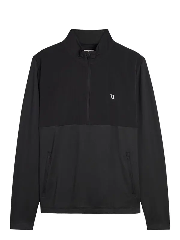 Vuori Sunday Element Half-zip Stretch-jersey Jacket - Black