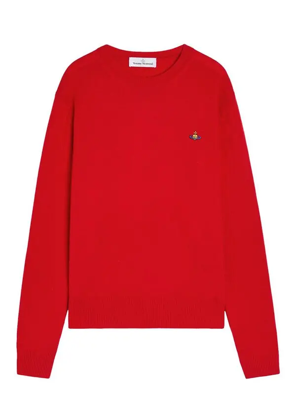 VIVIENNE WESTWOOD Wool And Cashmere-blend Jumper With Logo - Red