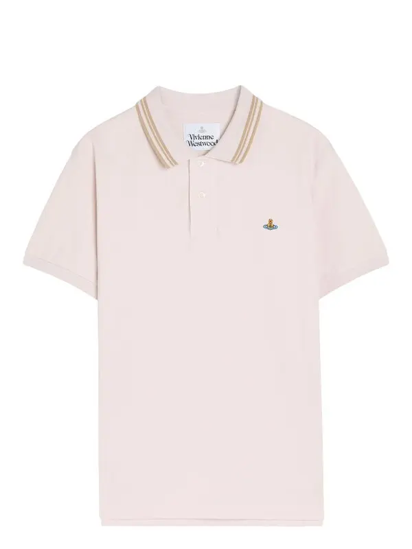 VIVIENNE WESTWOOD Logo-embroidered Piqué Cotton Polo Shirt - Lilac