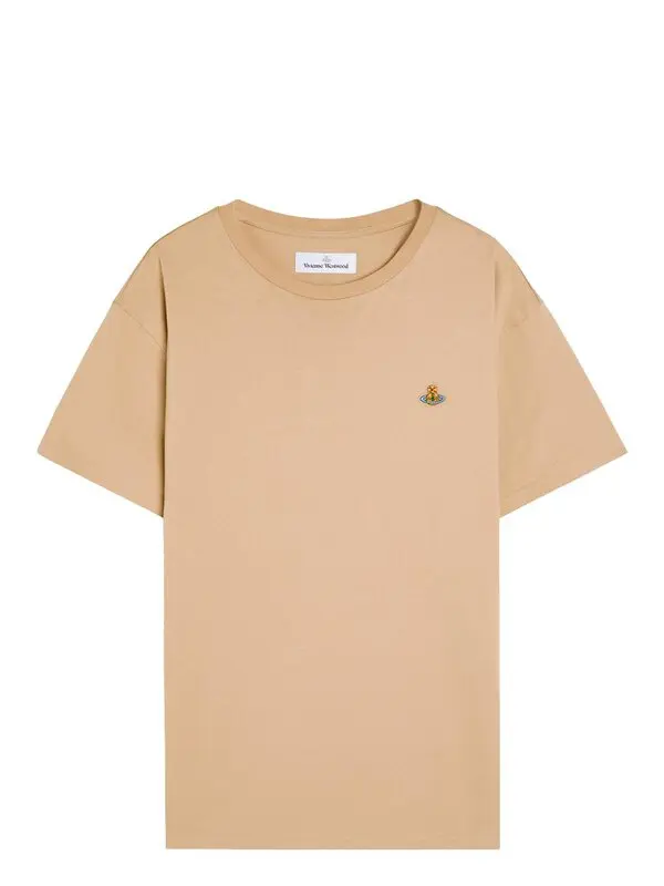 VIVIENNE WESTWOOD Classic Logo Stretch-cotton T-shirt - Brown