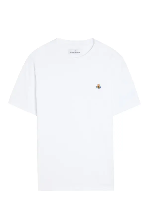 VIVIENNE WESTWOOD Classic Logo Stretch-cotton T-shirt - White