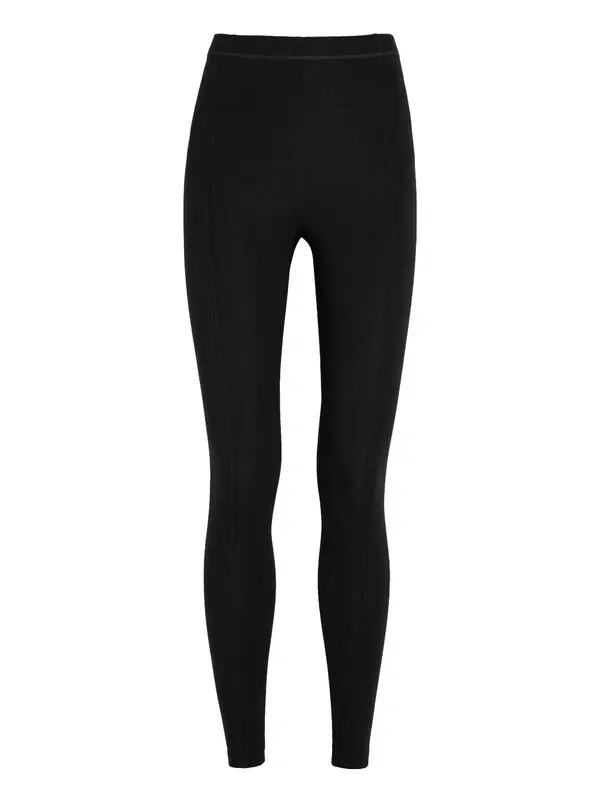 Another Tomorrow Stretch-jersey Leggings - Black