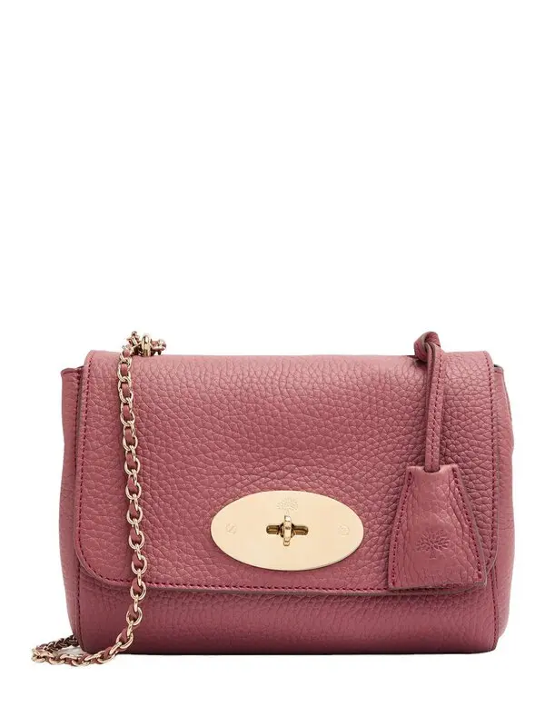 Mulberry Lily Heavy Grain Leather Shoulder Bag - Pink