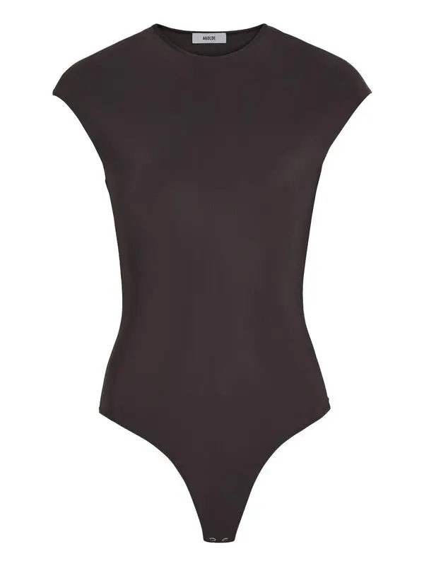 AGOLDE Agata Stretch-polyamide Bodysuit - Dark Brown