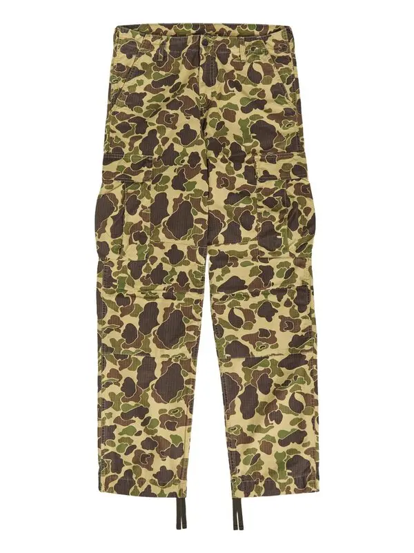 Carhartt Work In Progress Duck Camouflage Straight-leg Cargo Trousers - Green