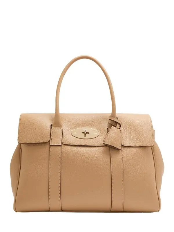 Mulberry Bayswater Small Grained Leather Shoulder Bag - Beige