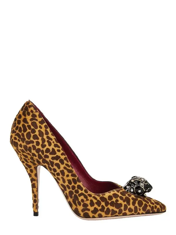 Valentino Garavani Animalier Calf Hair Pumps - Biscotto Bark Brown & Testa Di Moro