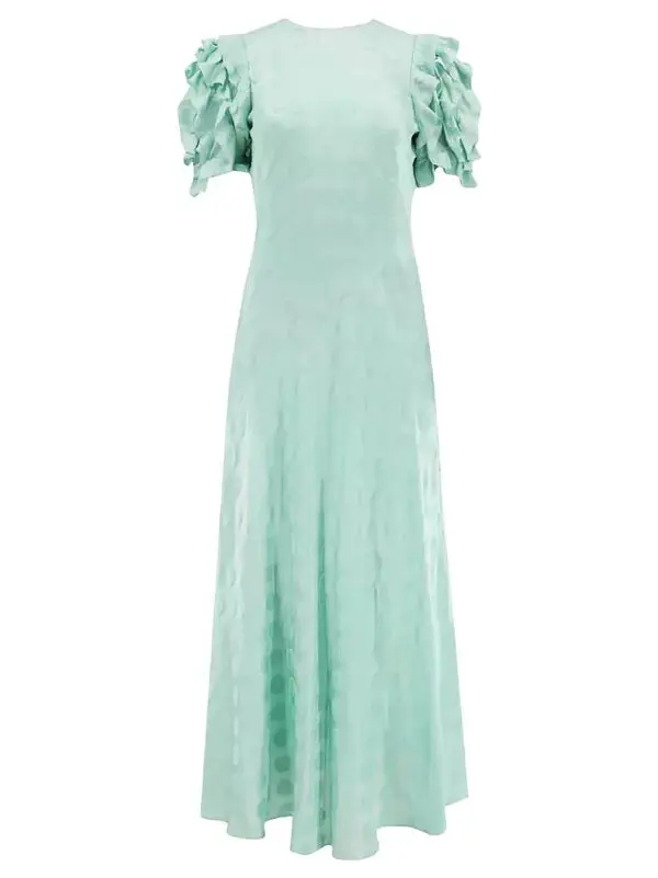 Ulla Johnson Elvia Ruffled-sleeve Dress - Green