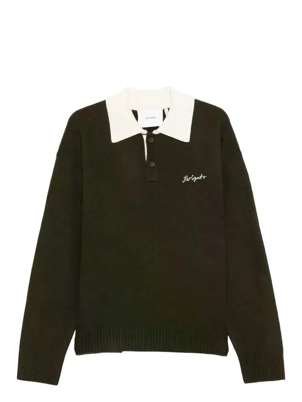 Axel Arigato Long-sleeve Polo Sweater - Green