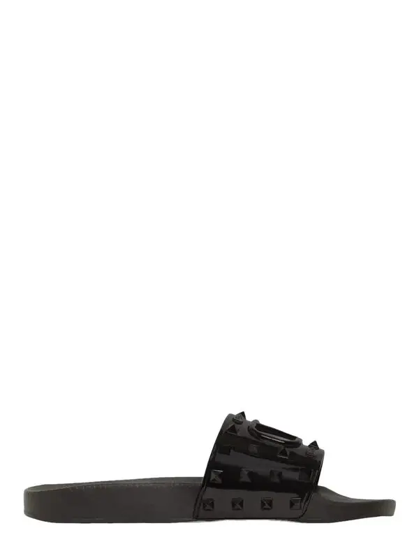 Valentino Garavani Studded-strap Slides - Black