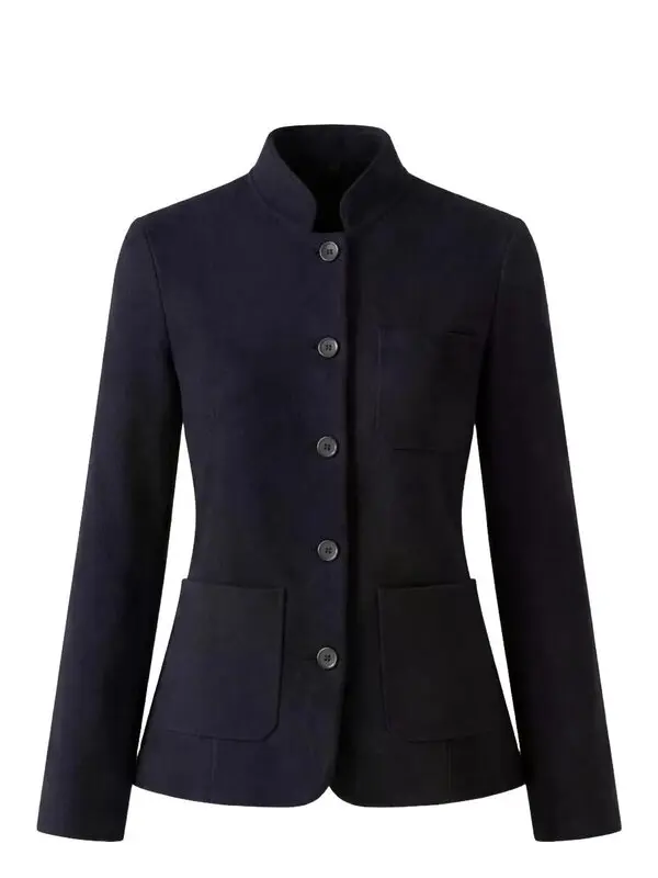 PATRICK ASSARAF Mandarin-collar Jacket - Blue