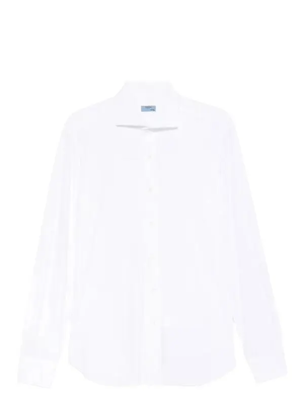BARBA NAPOLI Button-fastening Long-sleeve Shirt - White