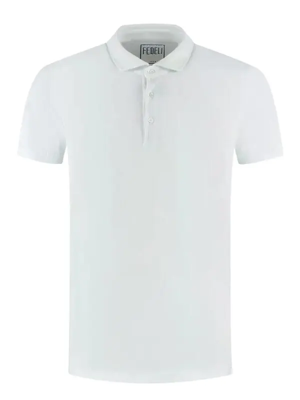 Fedeli Buttoned Polo Shirt - White