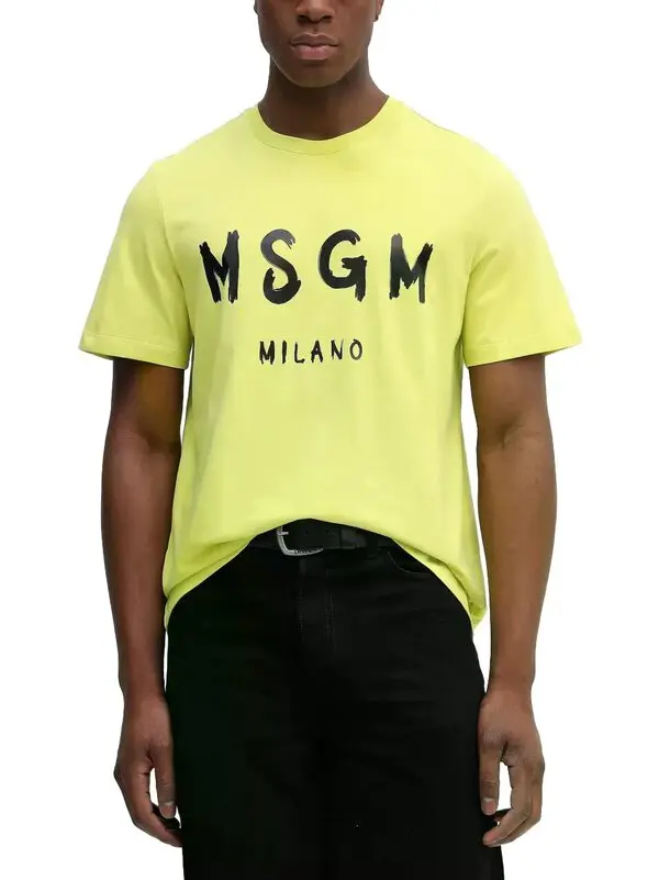 MSGM Logo-detail T-shirt - Yellow