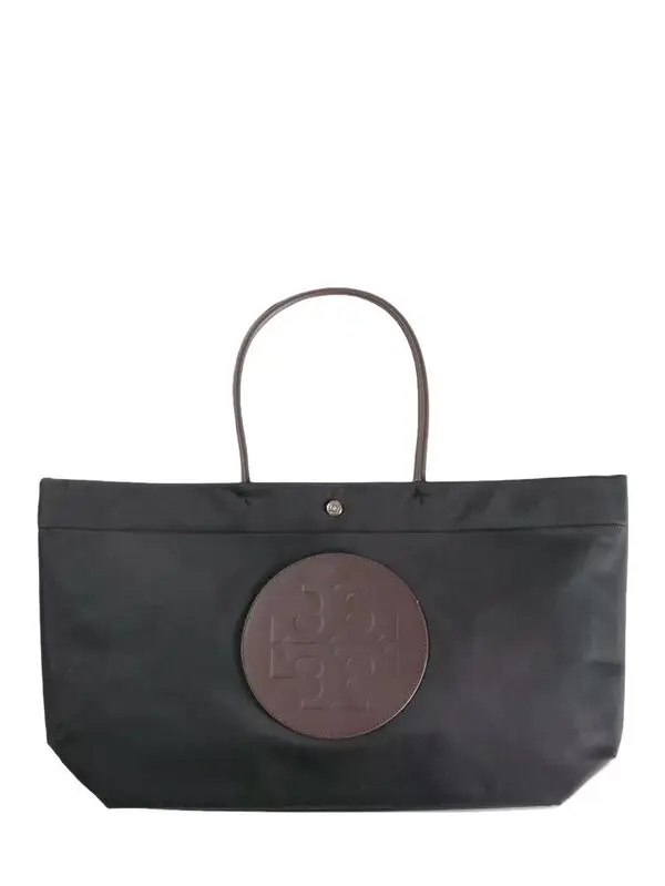 Tory Burch Ella Twist Logo Tote - Black
