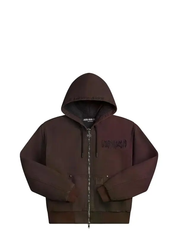 LOSTSHDWS Zip Fastening Hoodie - Brown