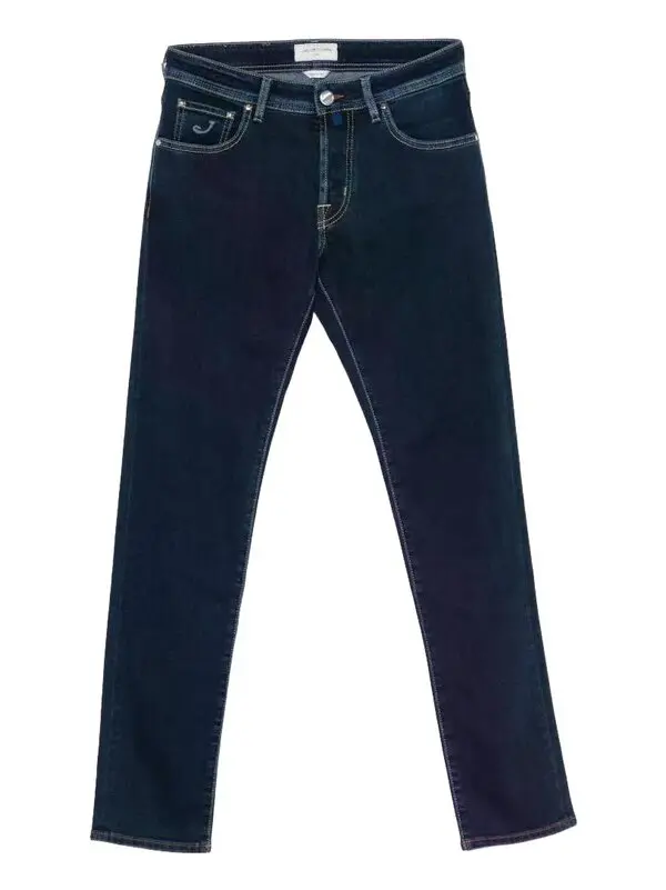 Jacob Cohen Logo-embroidered Jeans - Blue