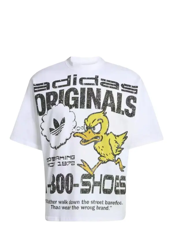 Adidas Duck-graphic T-shirt - White