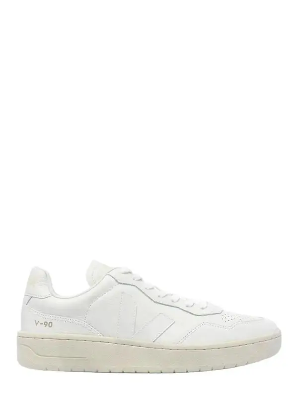 VEJA V-90 Leather Sneakers - White