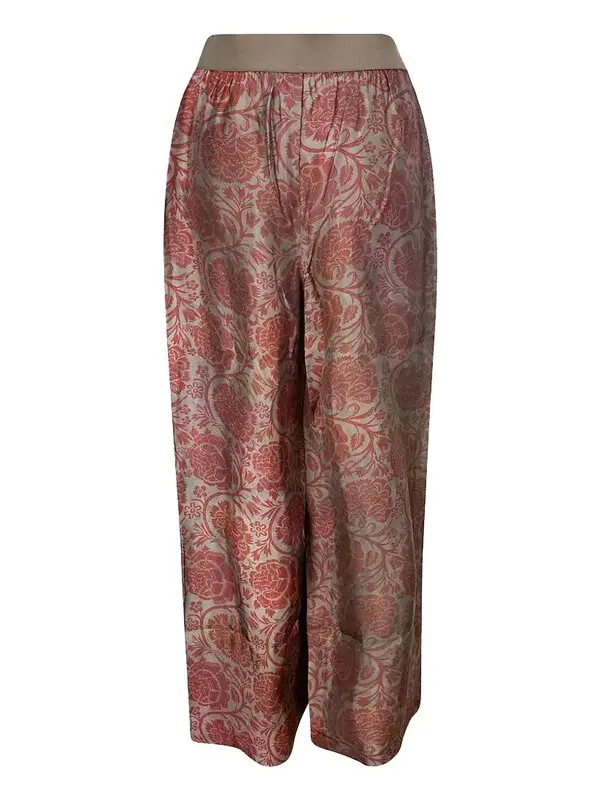 UMA WANG Pansy Floral Trousers - Red