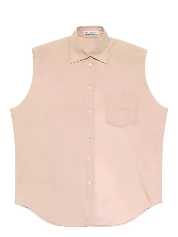 Acne Studios Sleeveless Shirt With Chest Pocket - Pink
