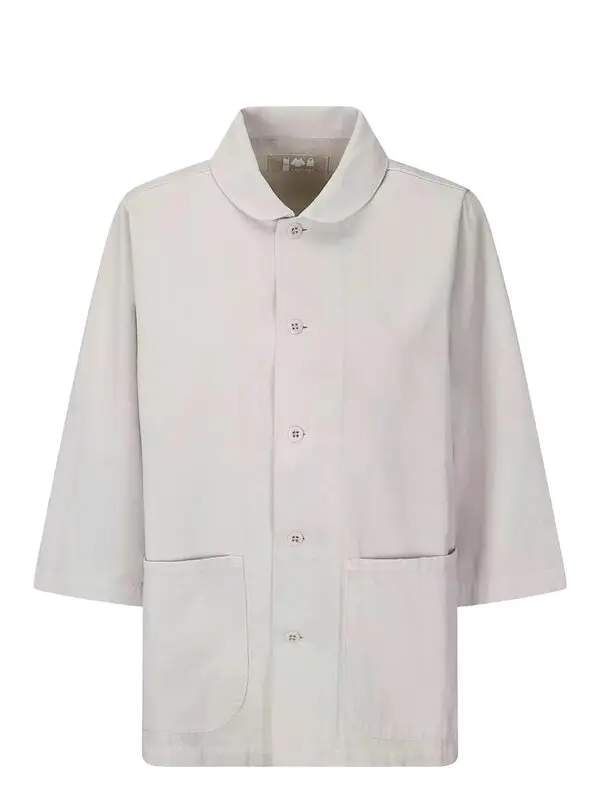 Labo.art Peter Pan Collar Cotton Jacket - Neutrals