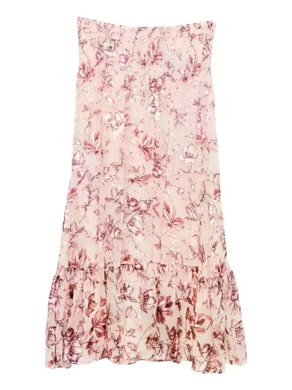 Alice + Olivia Stevie Floral Maxi Skirt - Pink