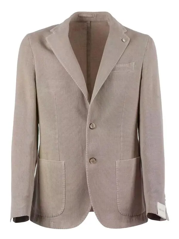 L.B.M. 1911 Drop S Buttoned Blazer - Neutrals