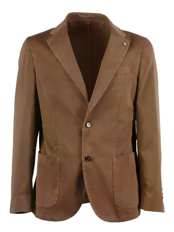 L.B.M. 1911 Drop S Button Blazer - Brown