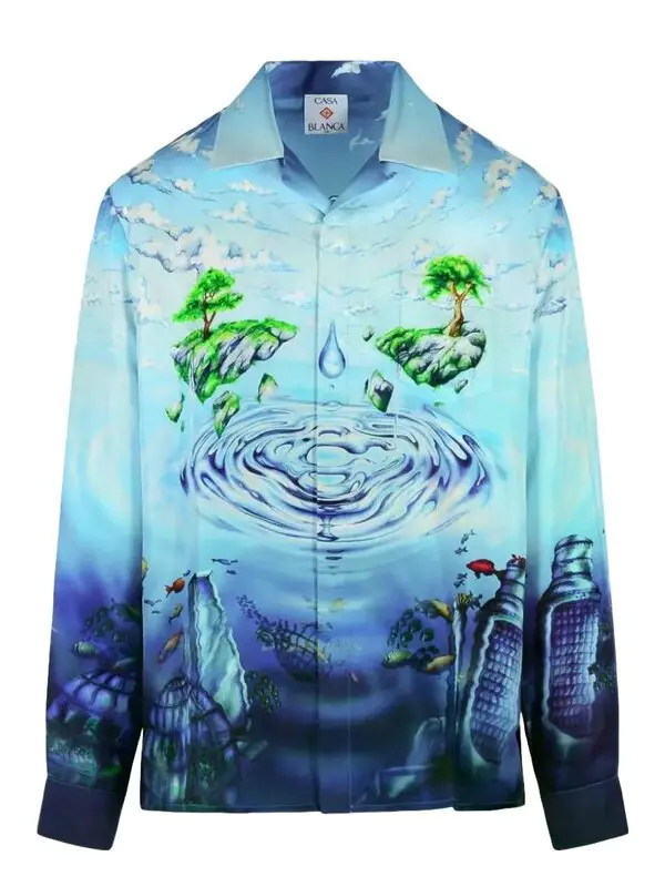 Casablanca Lost Atlantis Printed Shirt - Blue