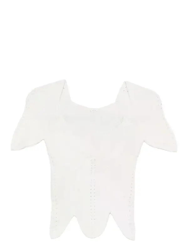 Cult Gaia Eliza V-neck Top - White